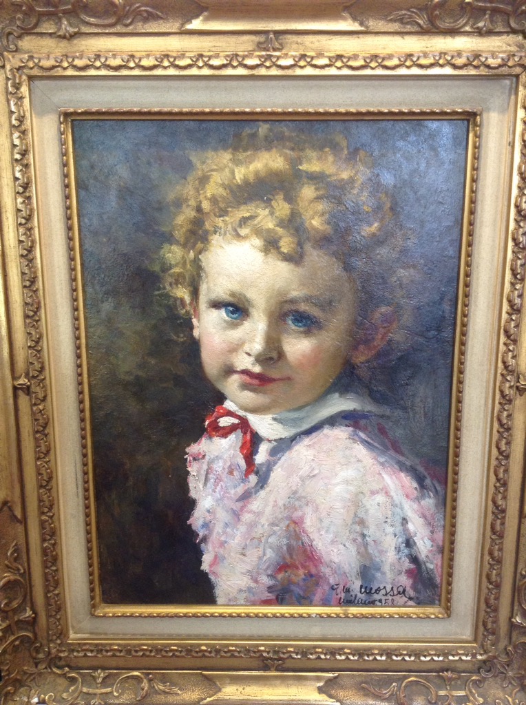 Incantevole ritratto della bambina Anna Radice opera del pittore sardo ...